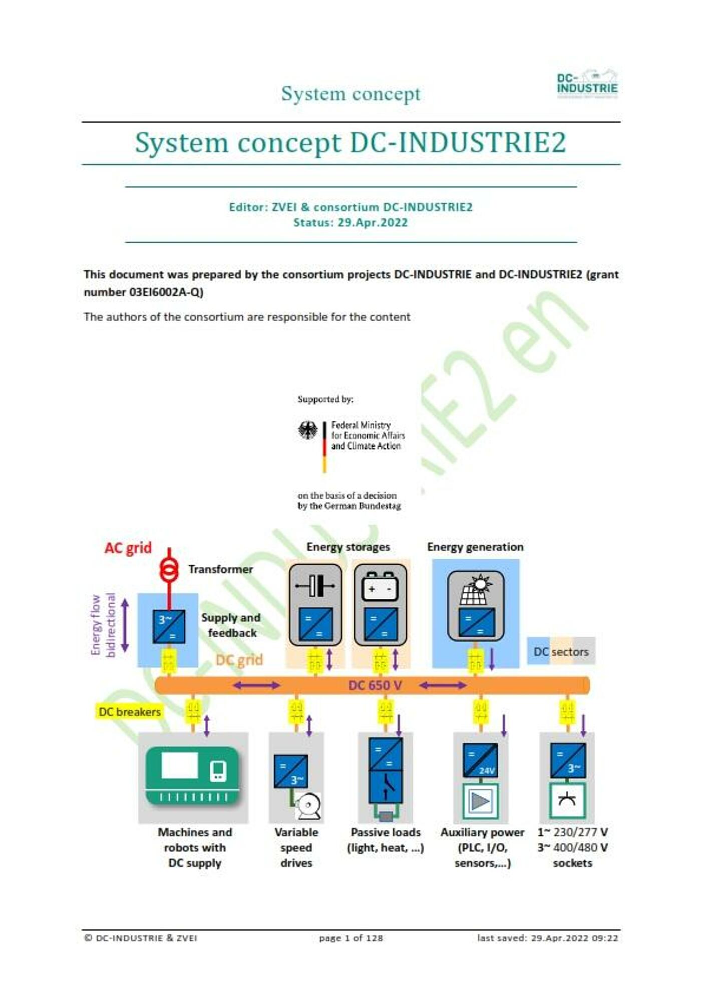 DC-INDUSTRIE system concept shows feasibility of DC systems